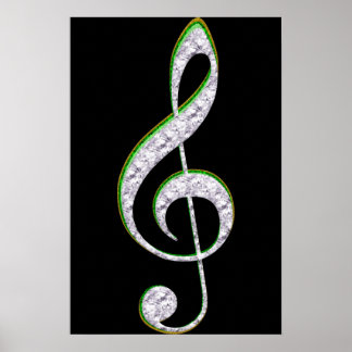 Treble Clef Art & Framed Artwork | Zazzle