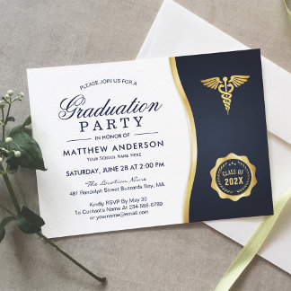 Medical School Graduation Invitations & Announcements | Zazzle
