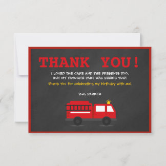 Firefighter Thank You Cards - Greeting & Photo Cards | Zazzle