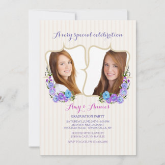 Twins Graduation Invitations & Announcements | Zazzle