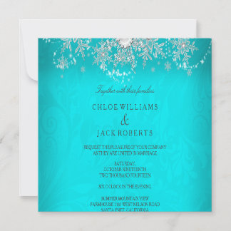 Snowflake Wedding Invitations & Announcements | Zazzle