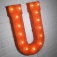 Custom 21" Orange Letter "U" Vintage Marquee Signs | Zazzle.com