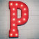 Custom 21" Red Letter "P" Vintage Marquee Signs | Zazzle.com