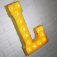 Custom 21" Yellow Letter "L" Vintage Marquee Signs | Zazzle.com