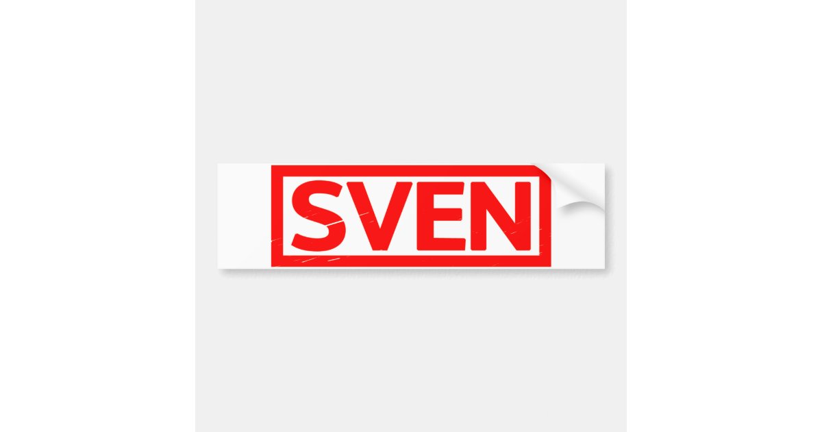 Sven Stamp Bumper Sticker | Zazzle