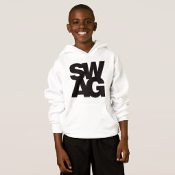 Swag - Black Hoodie | Zazzle