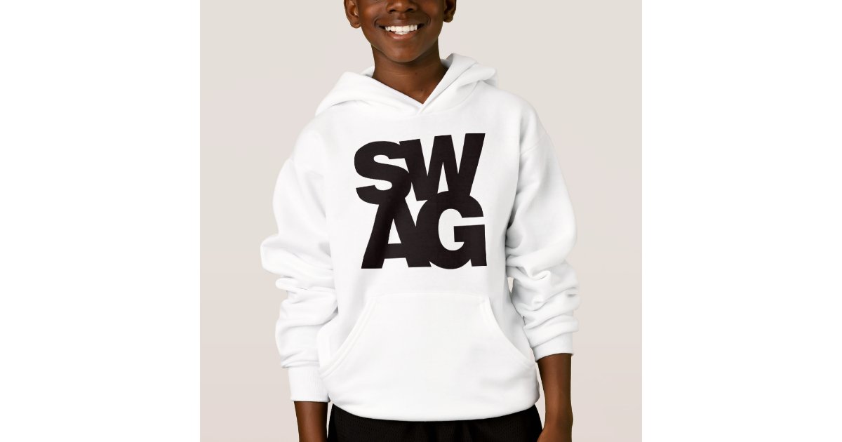 Swag - Black Hoodie | Zazzle