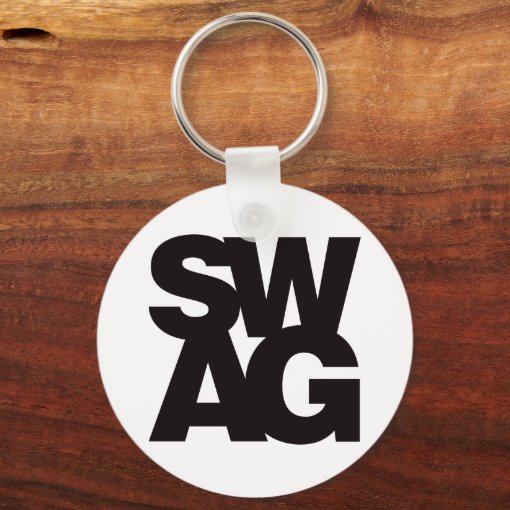 Swag - Black Keychain | Zazzle