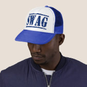 SWAG Mesh Snapback Trucker Hat (blue) | Zazzle