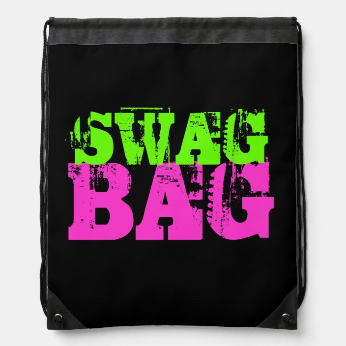 Swag neon color drawstring backpack bag | Zazzle.com