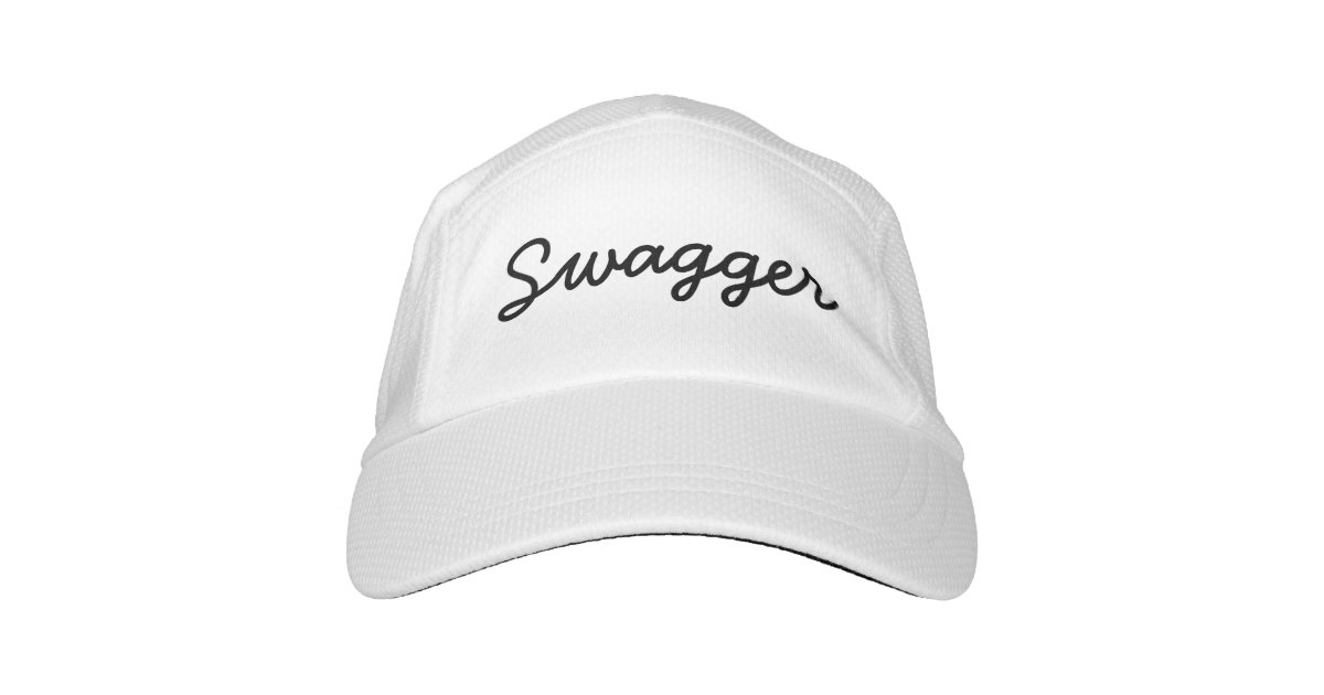 Swagger White Knit Performance Hat | Zazzle