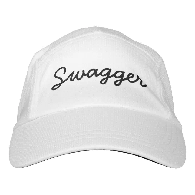 Swagger White Knit Performance Hat | Zazzle