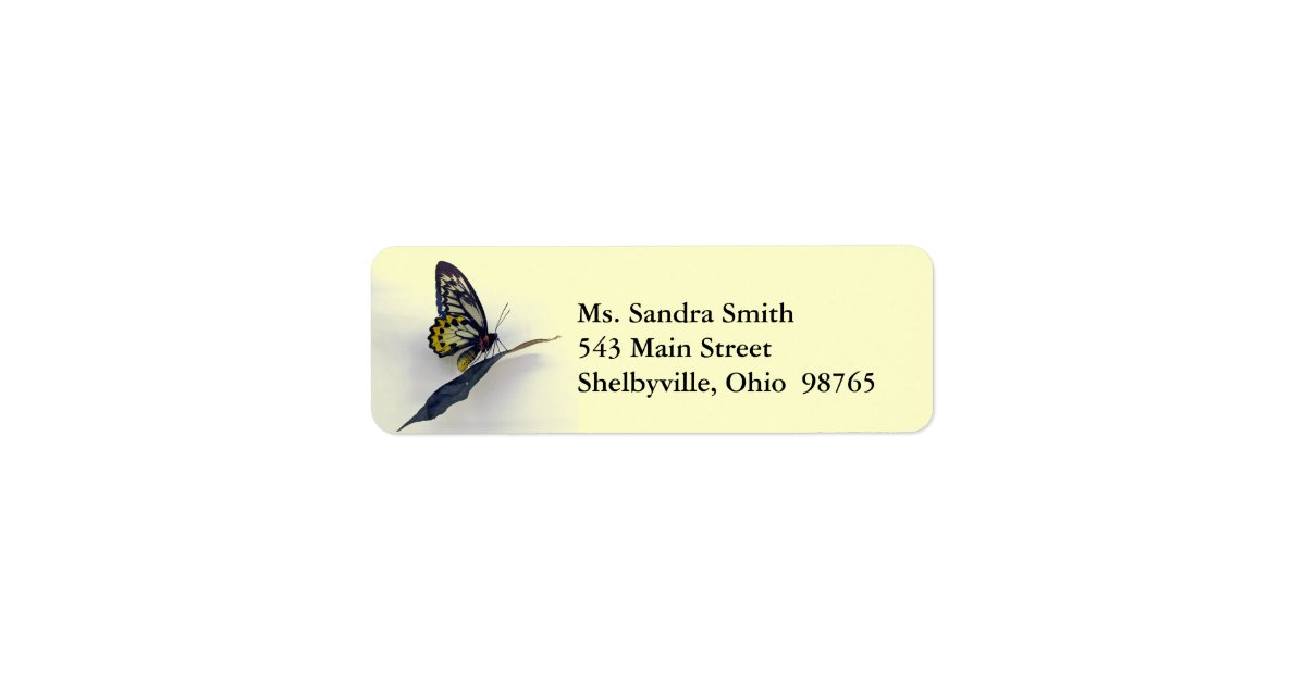 Swallowtail Butterfly Return Address Labels | Zazzle