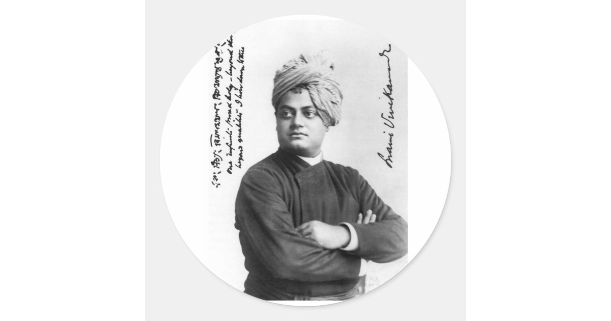 Swami Vivekananda 1893 photo sticker | Zazzle