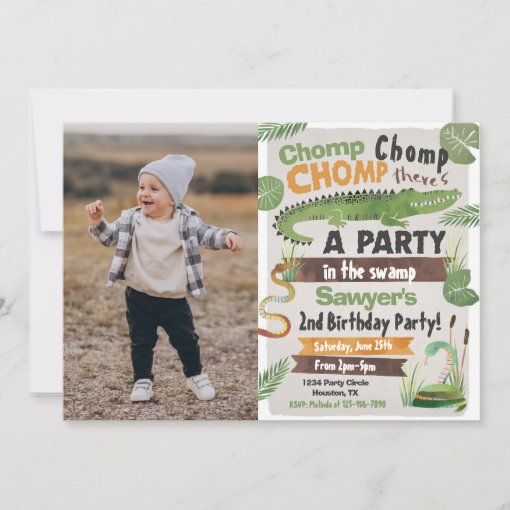 Swamp Birthday Invitation | Reptile Invitation | Zazzle