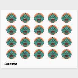 Swamp Monster Classic Round Sticker | Zazzle
