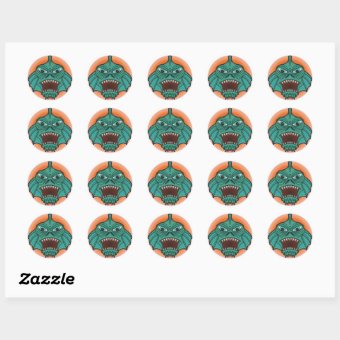 Swamp Monster Classic Round Sticker | Zazzle