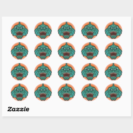 Swamp Monster Classic Round Sticker | Zazzle