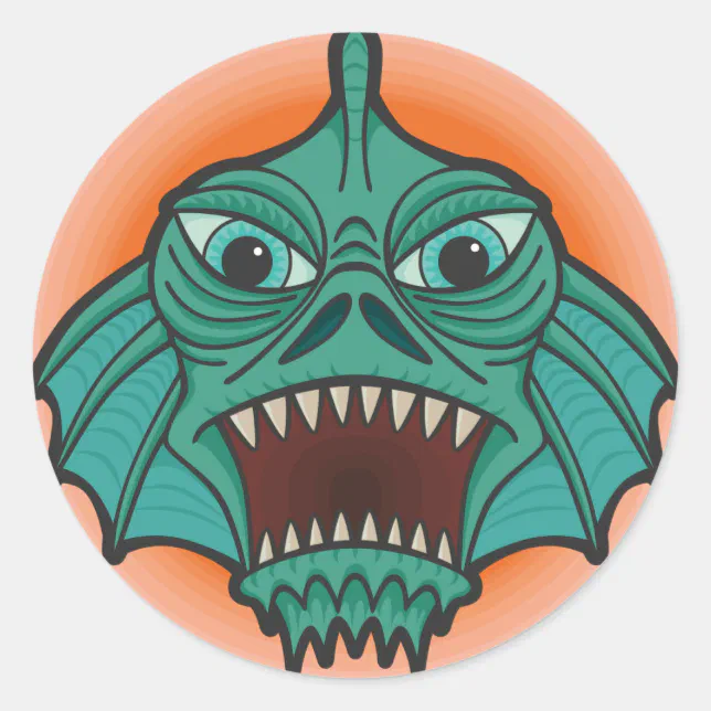 Swamp Monster Classic Round Sticker | Zazzle