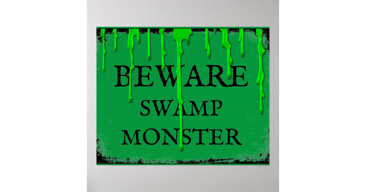 Swamp Monster Halloween Prop Poster | Zazzle