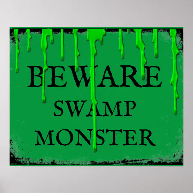 Swamp Monster Halloween Prop Poster | Zazzle