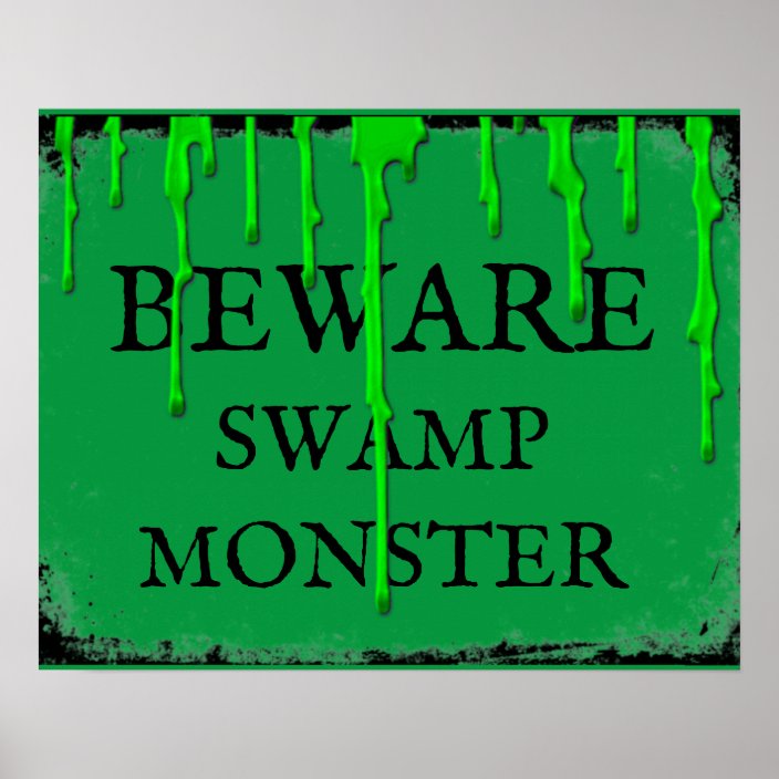 Swamp Monster Halloween Prop Poster | Zazzle.com