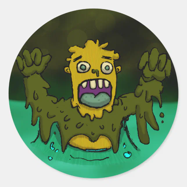 Swamp Thing Classic Round Sticker | Zazzle