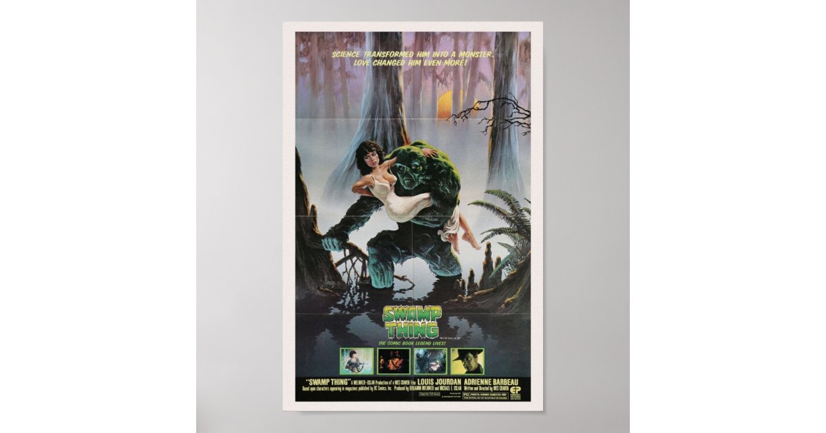 Swamp Thing Vintage Fold Lines Poster | Zazzle