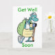 Swamp Turtle Get Well Soon Card | Zazzle