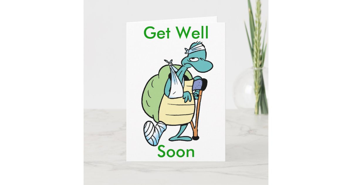 Swamp Turtle Get Well Soon Card | Zazzle.com