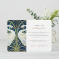 Swan Embrace Wedding Thank You Card | Zazzle