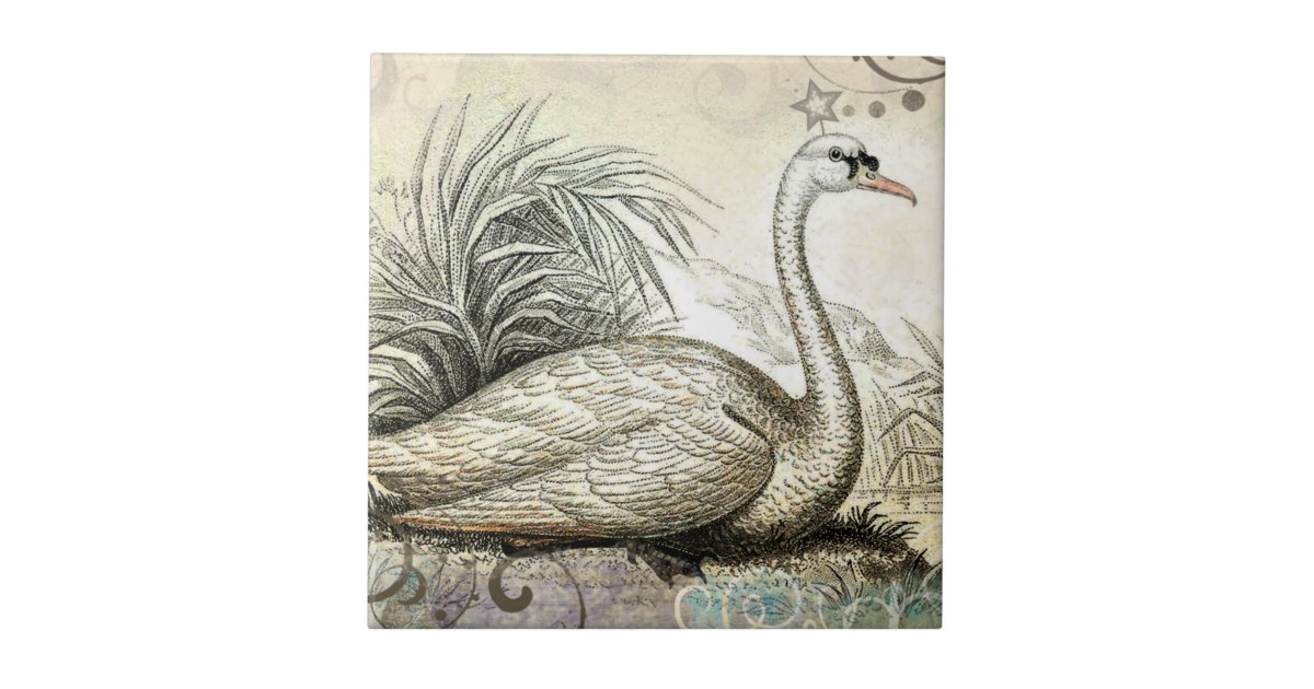 Swan Graphic Tile | Zazzle