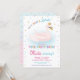 Swan Princess Pool Party Birthday Girl Floatie Invitation | Zazzle