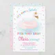 Swan Princess Pool Party Birthday Girl Floatie Invitation | Zazzle