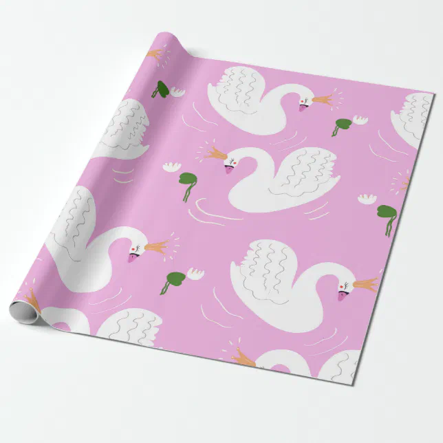 Swan Princess Wrapping Paper | Zazzle