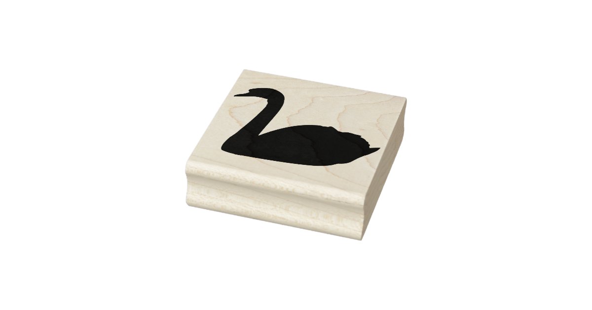Swan Rubber Stamp | Zazzle
