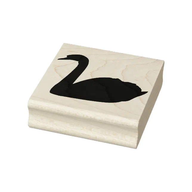 Swan Rubber Stamp | Zazzle