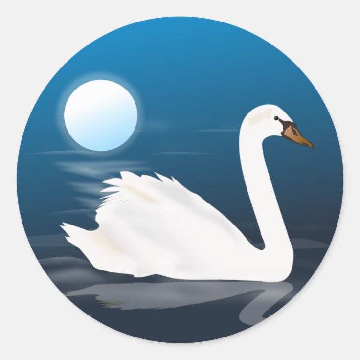 Swan Sticker | Zazzle