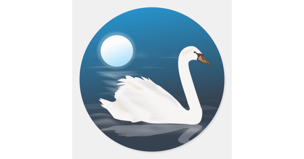 Swan Sticker | Zazzle