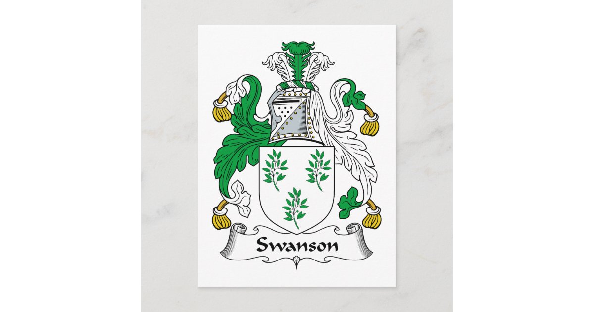 Swanson Family Crest Postcard | Zazzle