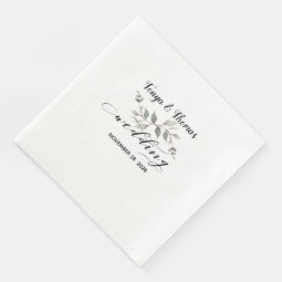Swash Font Calligraphy Wedding Paper Dinner Napkins | Zazzle