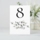 Swash Font Calligraphy Wedding Table Number Card | Zazzle