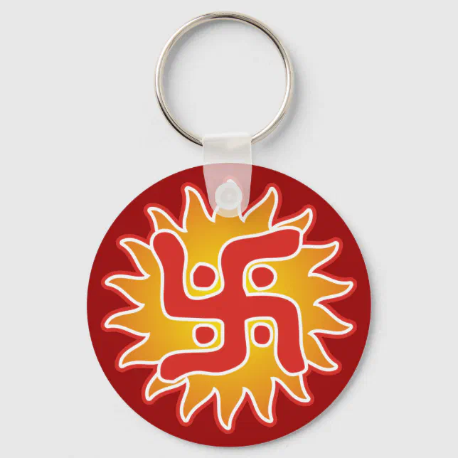 Swastika : Indian Traditional Symbol Keychain | Zazzle