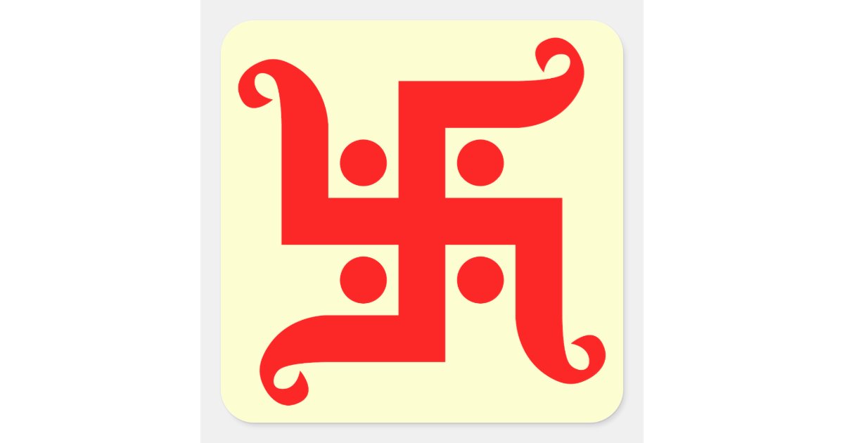 swastika square sticker | Zazzle