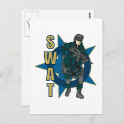 SWAT Officer Postcard | Zazzle