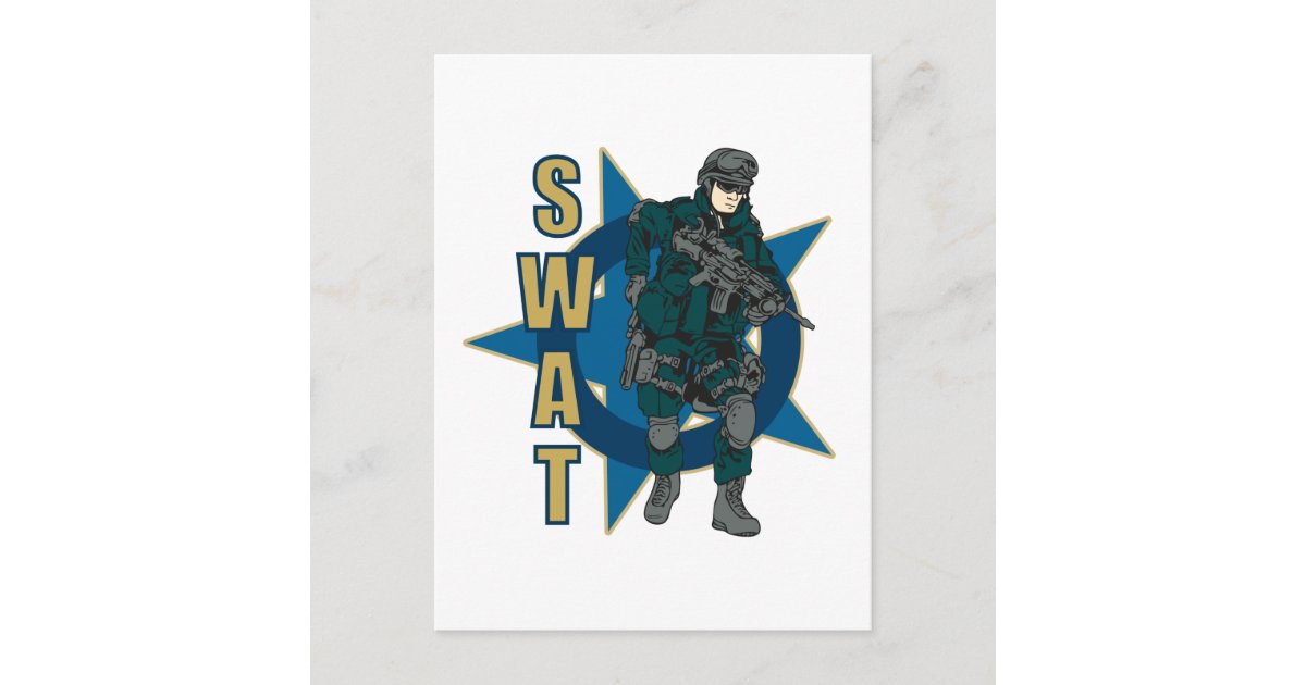 SWAT Officer Postcard | Zazzle