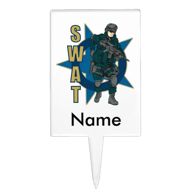 SWAT Police Officer Cake Topper | Zazzle