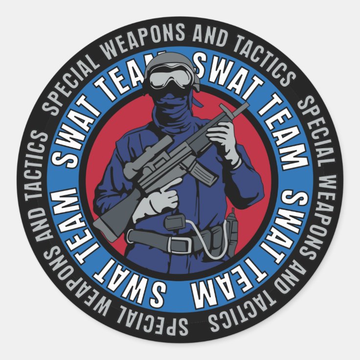 Swat Team Classic Round Sticker | Zazzle