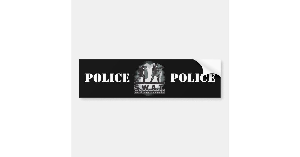 SWAT Team Entrance Bumper Sticker | Zazzle
