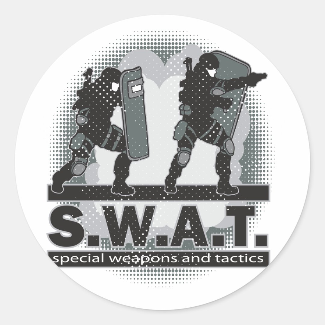 SWAT Team Entrance Classic Round Sticker | Zazzle